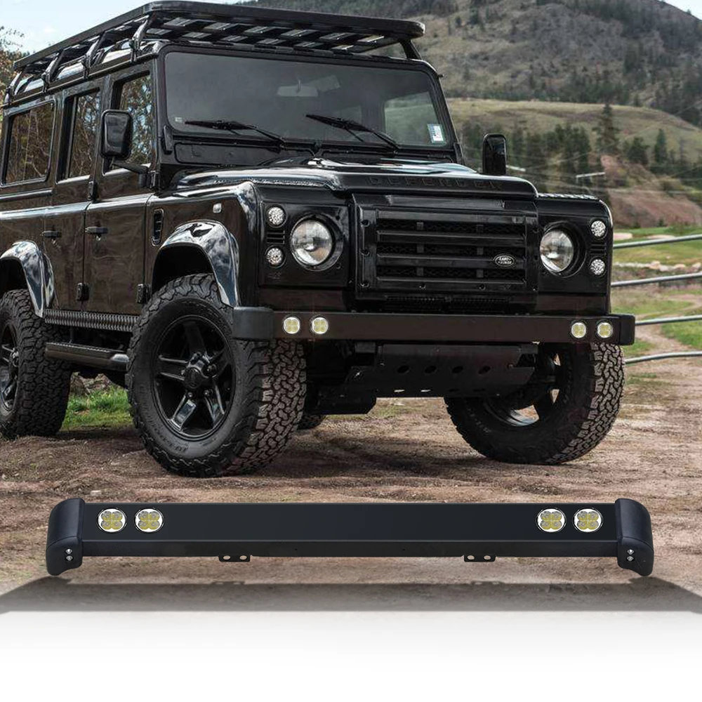 Para choque dianteiro do land rover defender 90, 110, luzes led ...