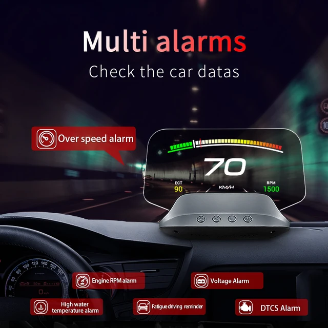 C3 Navigation Mirror HUD Car Head up Display with OBD2 HD GPS ...