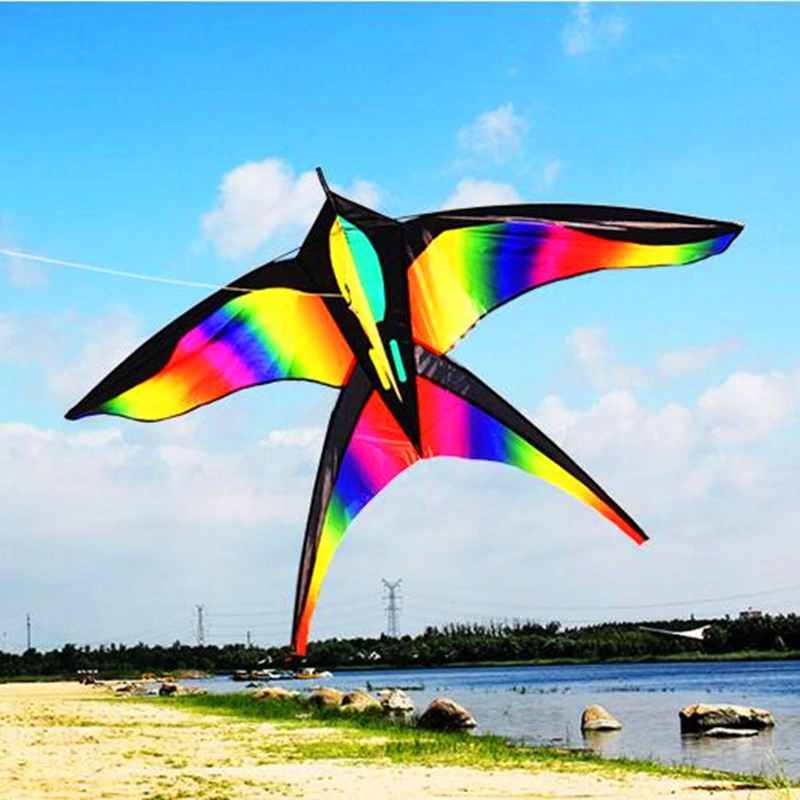 free shipping large rainbow kites bird kites flying toys for kids kites ...