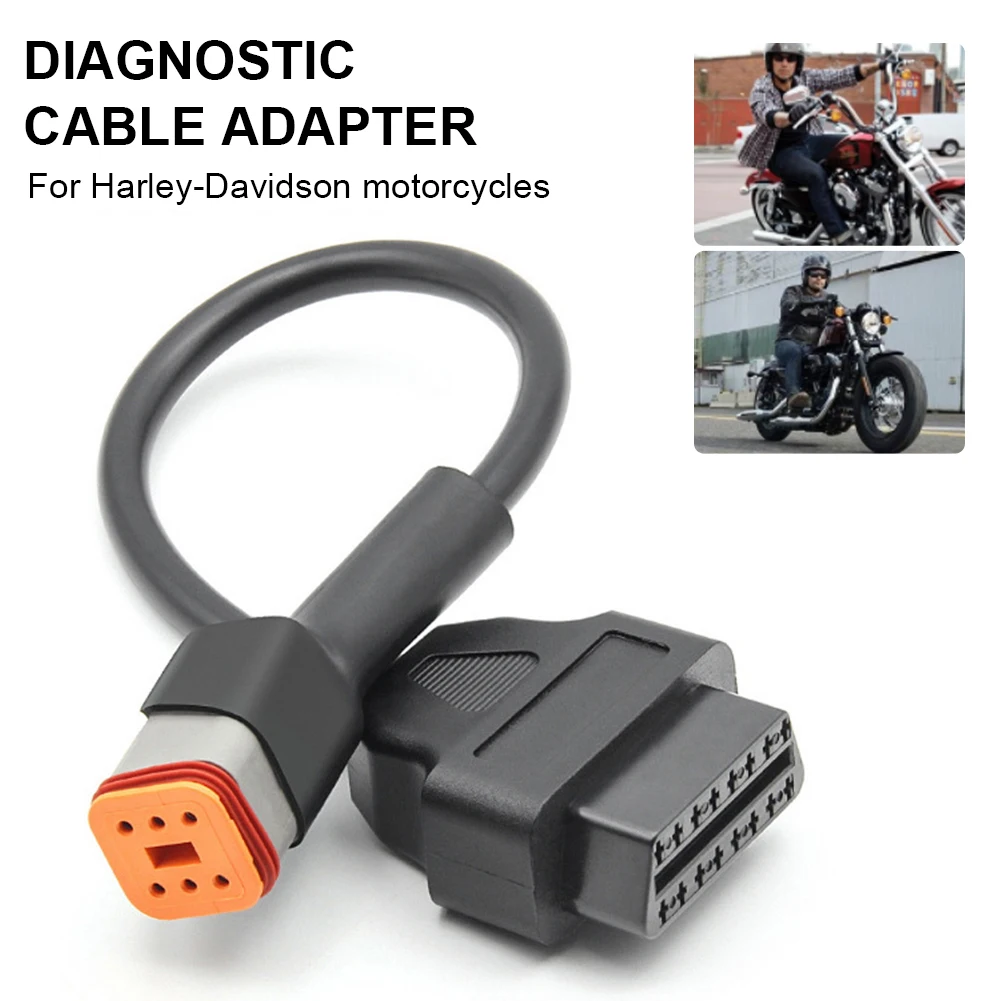 OBD Motorcycle Cable For Harley 6Pin OBD2 Diagnostic Scanner Adapter ...