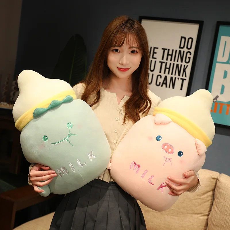 33*50cm Cartoon Bottle Shaped Plush Toys Lovely Pig Dinosaur Duck ...