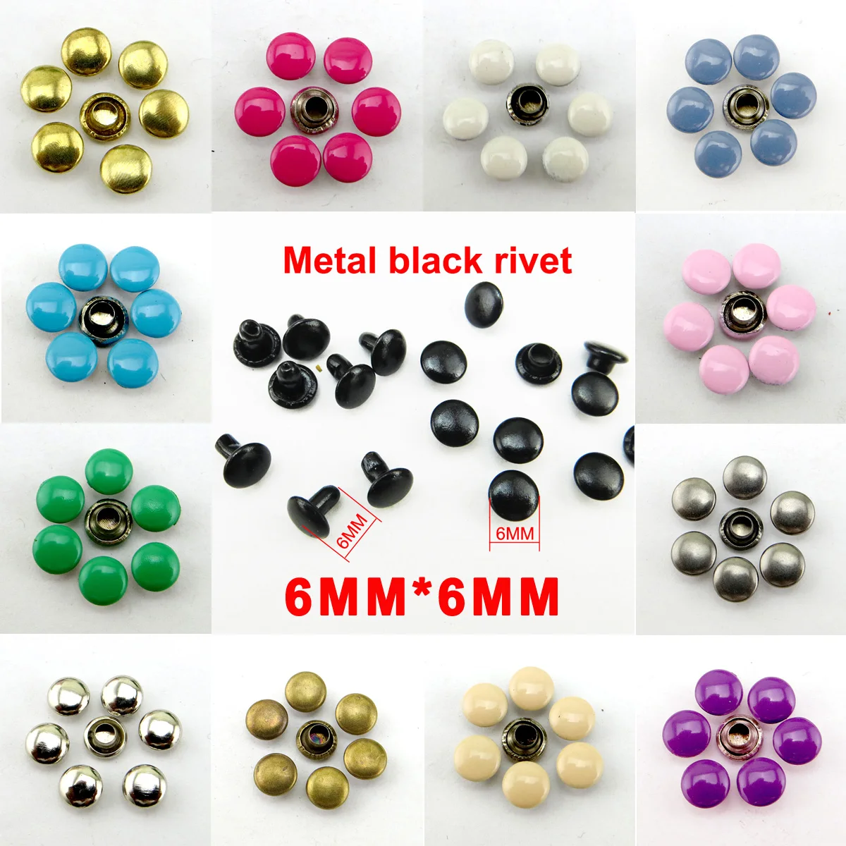 100PCS-6-6MM-BLACK-METAL-RIVET-Buttons-Sewing-Clothes-Accessories-Bag ...