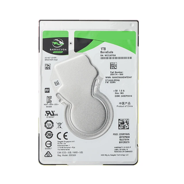 Original HDD For Seagate BarraCuda 1TB 2.5" SATA 128MB 5400RPM For Internal Hard Disk For ...