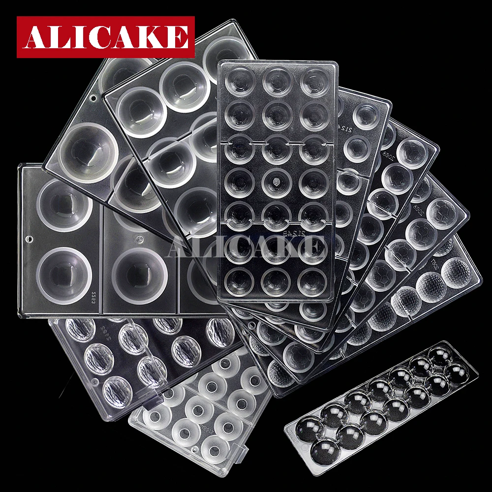 3D Chocolate Ball Bar Molds Sphere Polycarbonate Professional Mold for ...