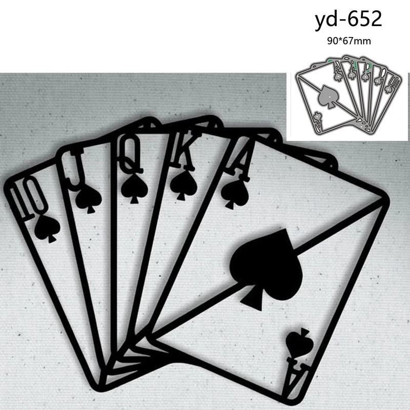 Metal Cutting Dies Playing Cards Decoration Scrapbook Paper Craft Knife ...