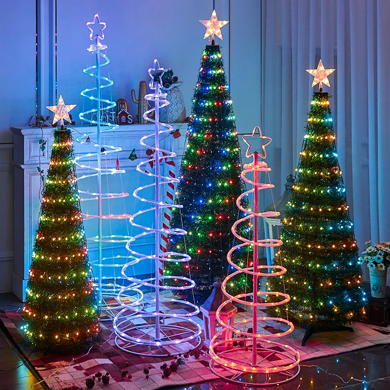Outdoor Christmas Tree Scenes