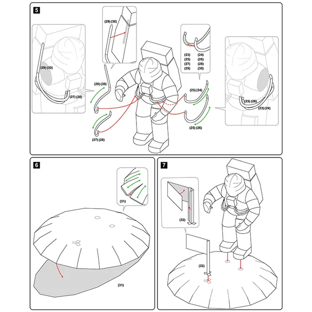American Astronaut DIY 3D Paper Model - The Wacky Company