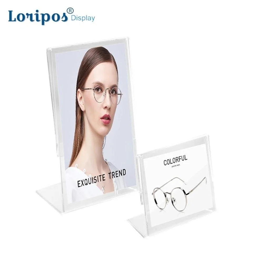 L-shaped-Table-Display-Card-Acrylic-Vertical-Horizontal-Transparent ...