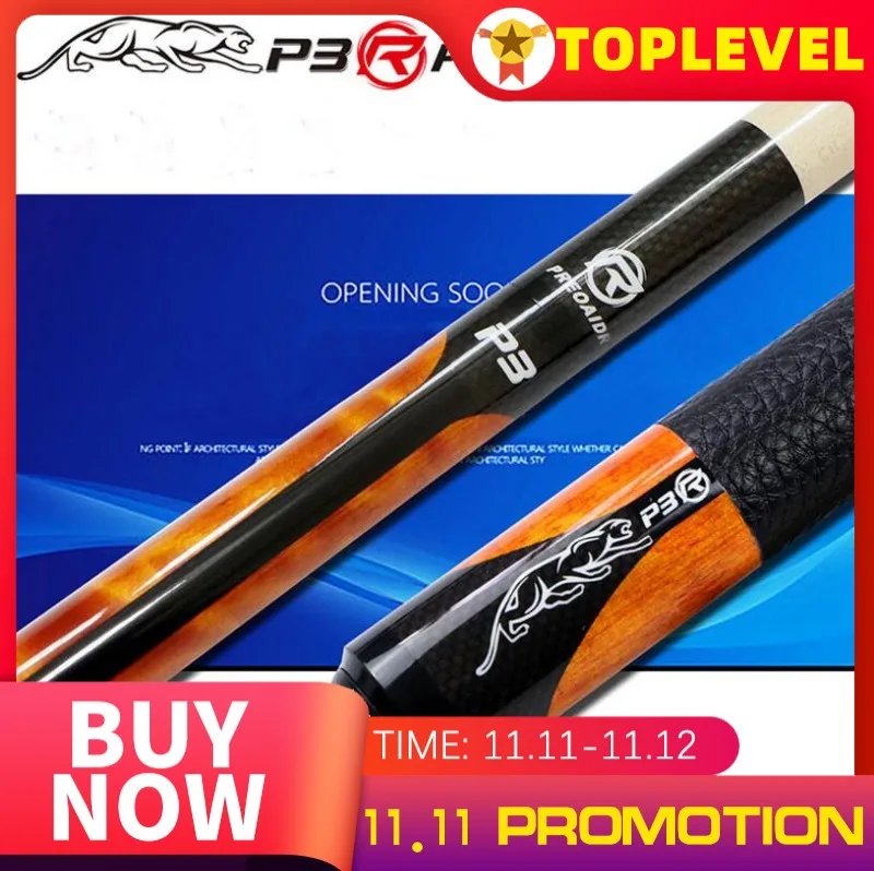 New Brand P3r Billiards Cue Pool Stick 10mm/11.5mm/13mm Tip 4 Colors ...