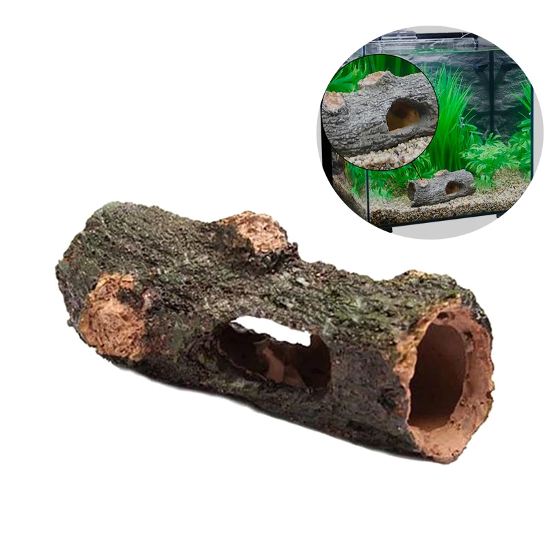 Aquarium-Decoration-Hollow-Trunk-Simulation-Tree-Log-Wood-Resin ...