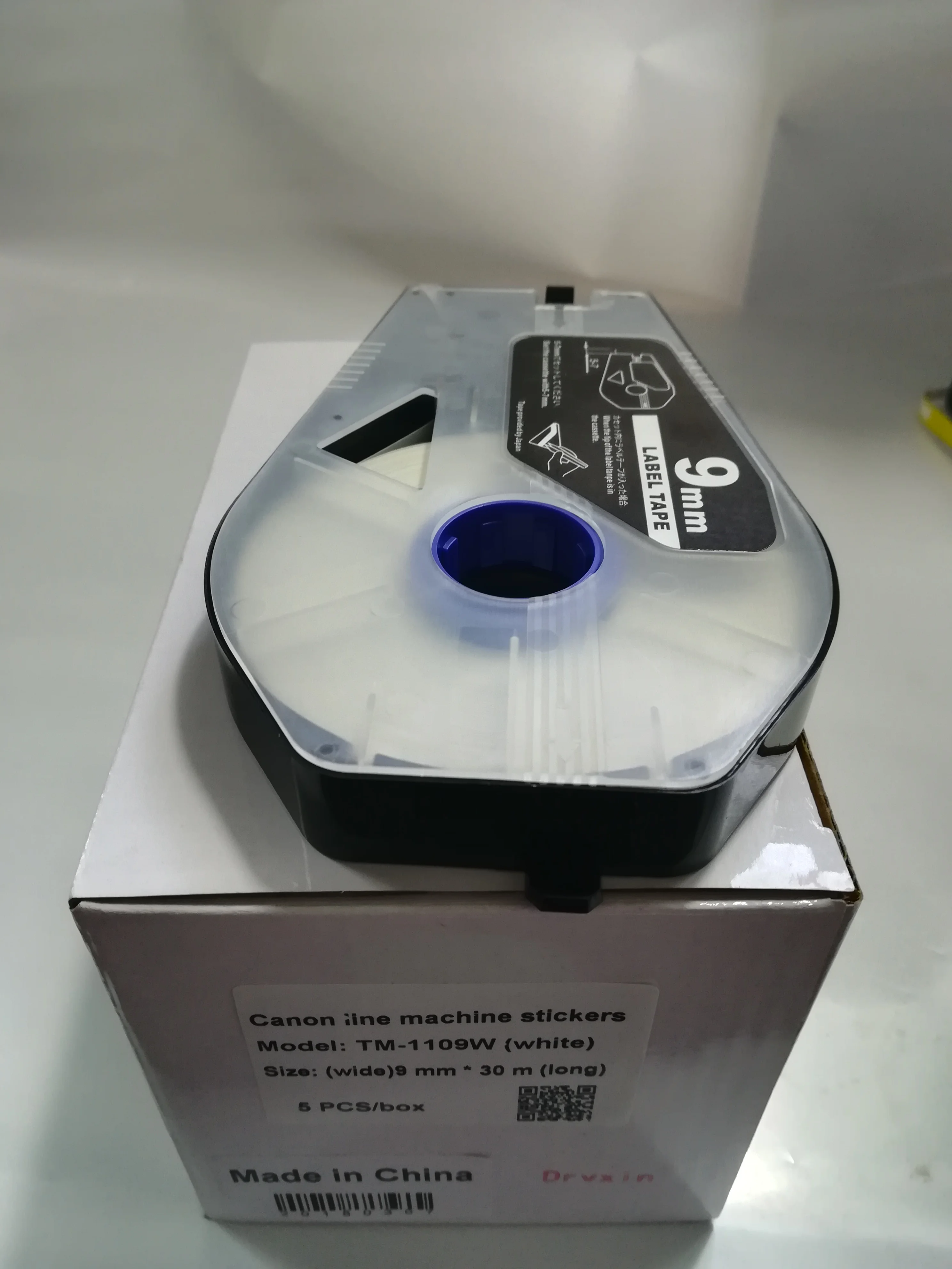 Tapes Label Cassette TM 1109W(9mm+White)For Ribbon Printer Cable ID ...