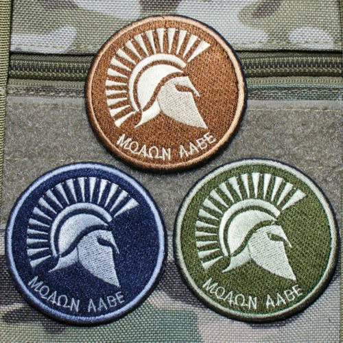 MOLON LABE KING OF SPARTA AIRSOFT TACTICAL ARMY HOOK PATCH|Patches| - AliExpress