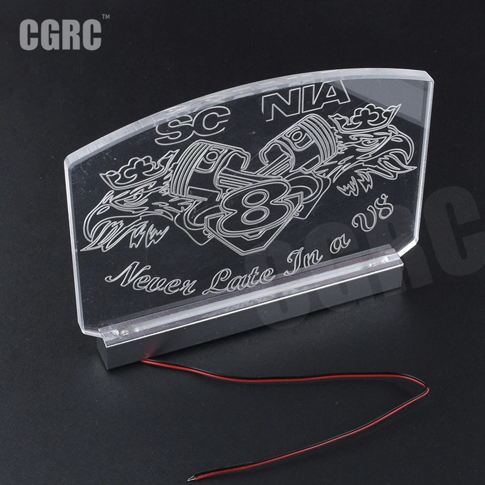 Acrylic Sculpture Shine Logo For 1/14 Tamiya Tow Drag Trailer Truck For ...