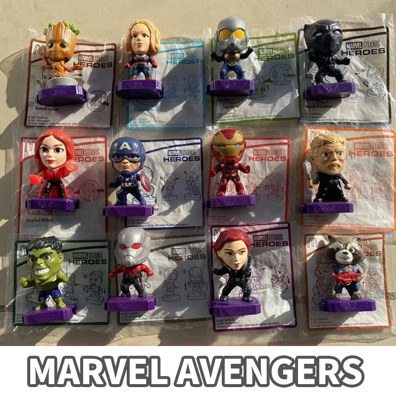 Marvel Avengers Happy Meal Children Prize Toys Groot Hulk Iron Man ...