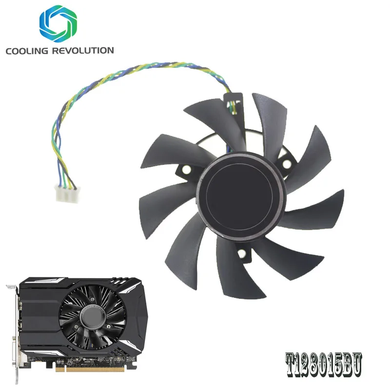 75MM-T128015BU-DC12V-0-50AMP-4Pin-Graphics-Card-Fan-for-ASRock-Phantom ...