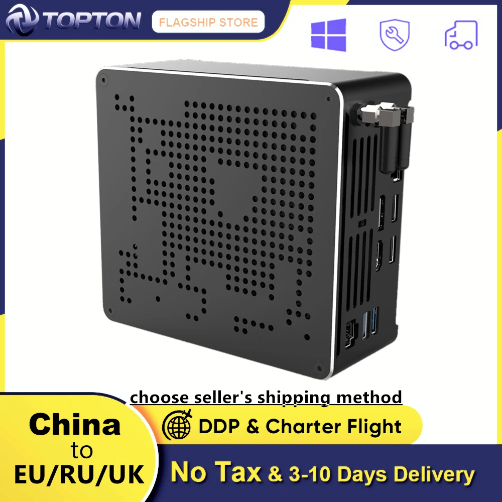TOPTON 10th Gen Nuc Xeon W-10885M i7 10870H 2 Lans Mini PC Windows 11/ ...