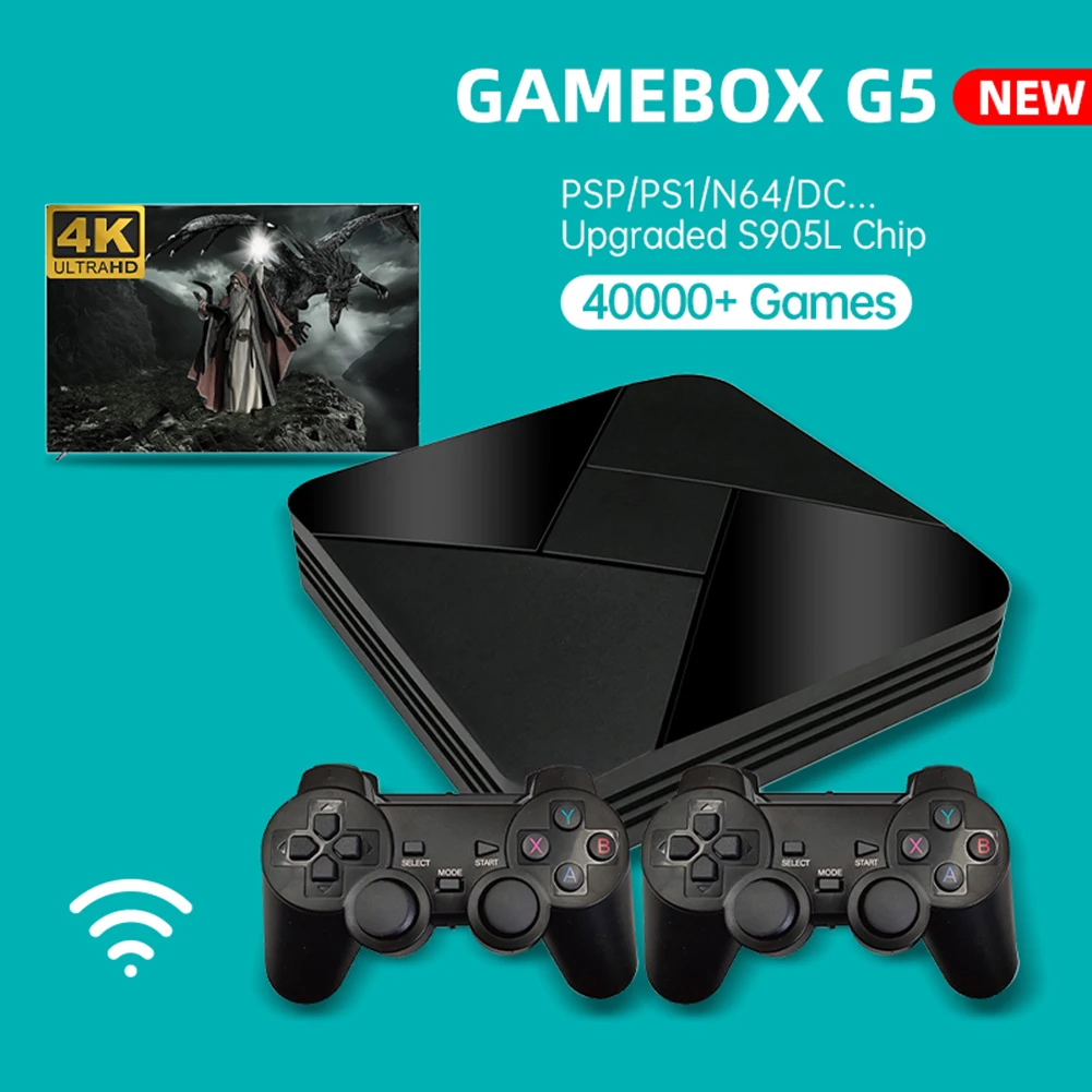 Powkiddy GAMEBOX G5 S905L WiFi 4K HD Super X Console 40000+ Retro ...