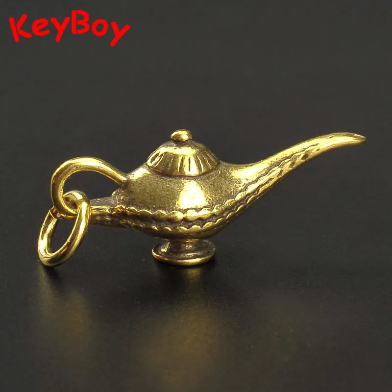 Retro-Brass-Aladdin-Magic-Lamp-Men-Car-Keychain-Pendant-Decoration ...