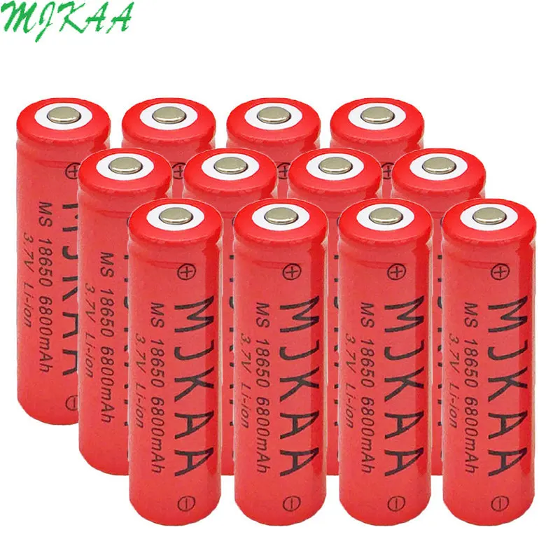MJAKA 18650 3.7V 6800MAh Li Ionสำหรับไฟฉายไฟฉาย18650 Current 40a ...