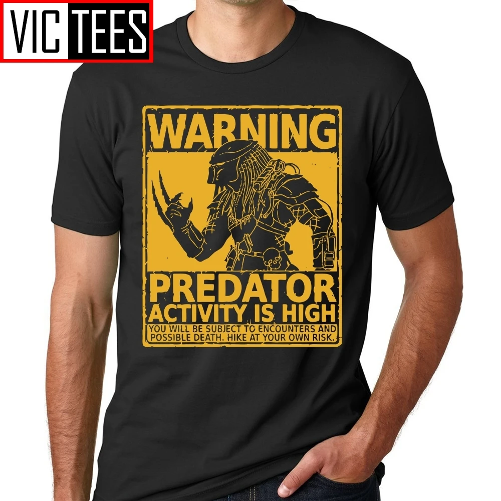 Men Tee Shirt Season Predator Activity Is High Black T Shirt Men T ...