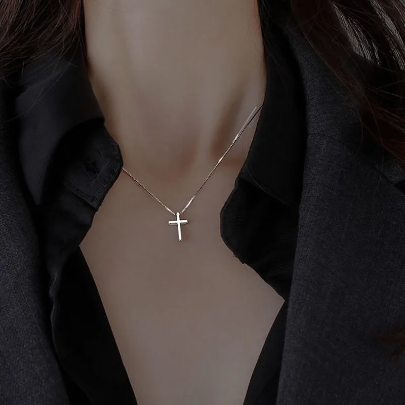 Mini Cross Pendant Chain | Chain Necklace Jewelry | Chain Choker ...