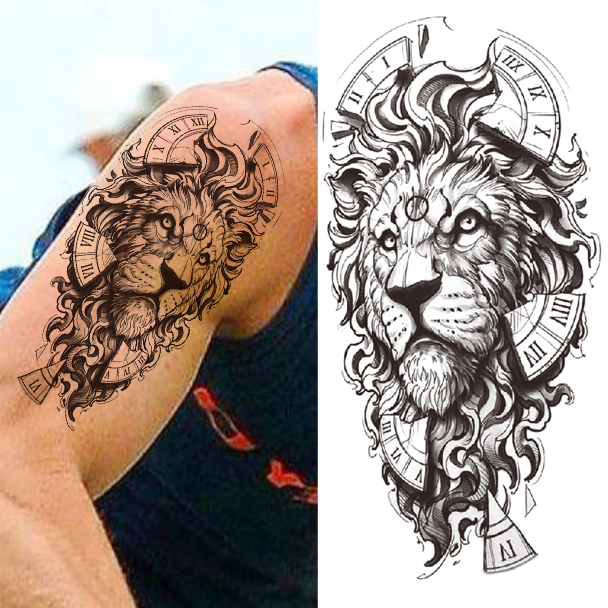 Abstract Lion Tattoo
