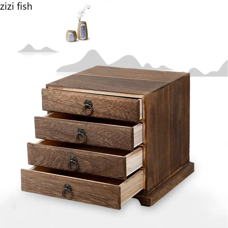 Multi-layer Wooden Tea Box Home Tea Organizer Tea Bag Storage Boxes ...