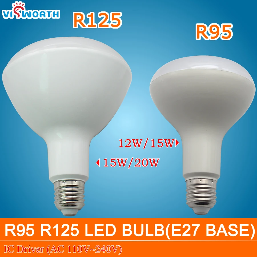 E27 Led Lamp R95 R125 Lampada Led Spotlight 12W 15W 20W Led Bulb Ac ...