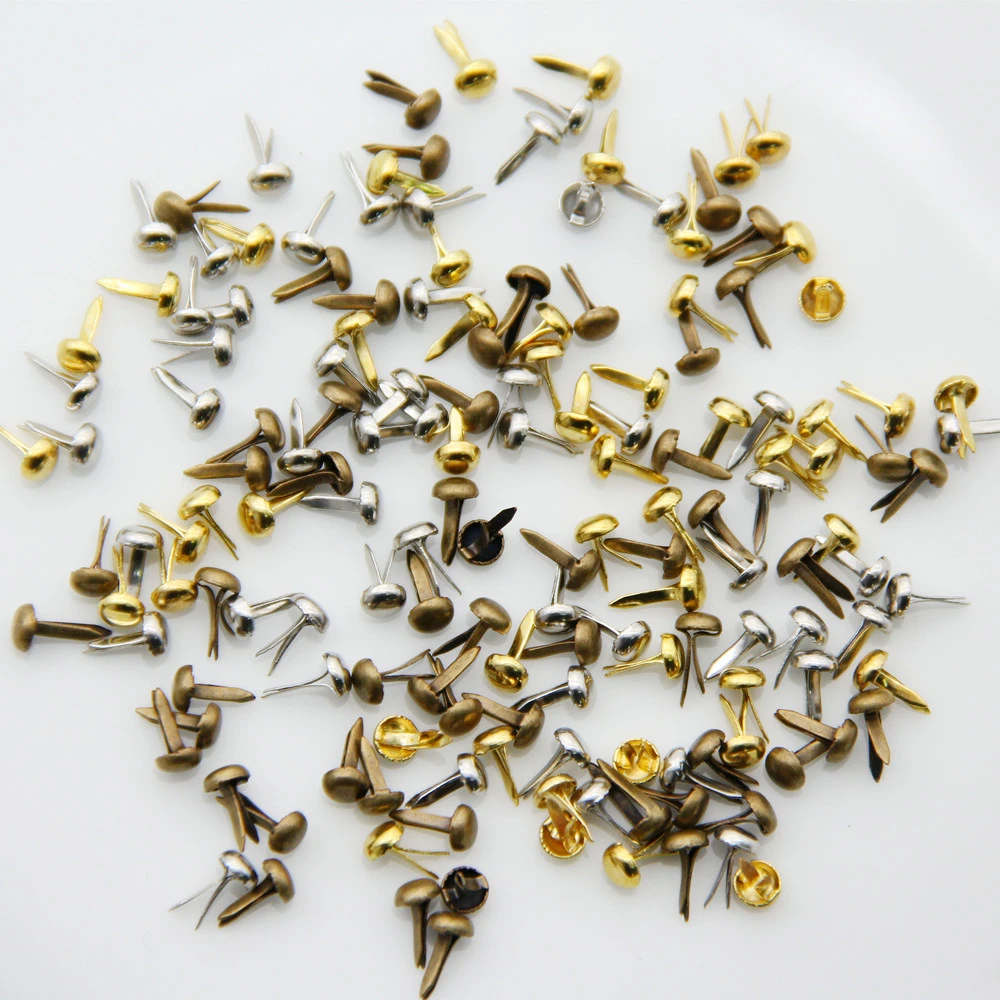 500pc Multicolor 4.5mm Round Metal Mini Brads Studs Spike For ...