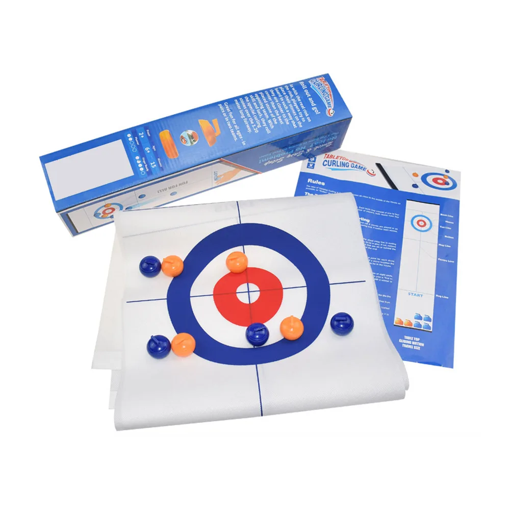 Foldable Mini Curling Table Curling Ball Tabletop Curling Game For Kid ...