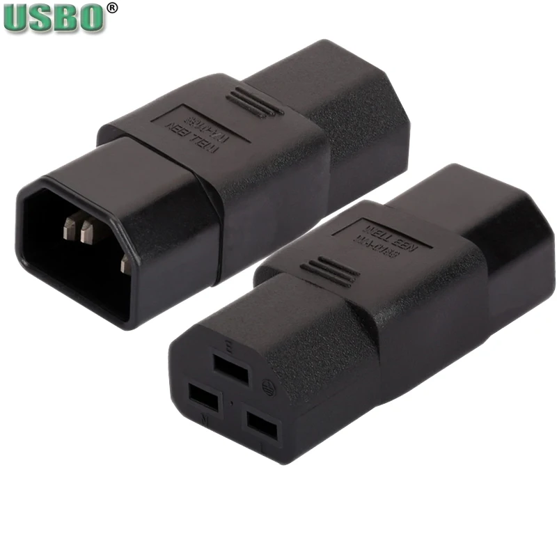 Black CE Copper 10A to 16A IEC320 C14 male to C21 female PDU UPS Power ...