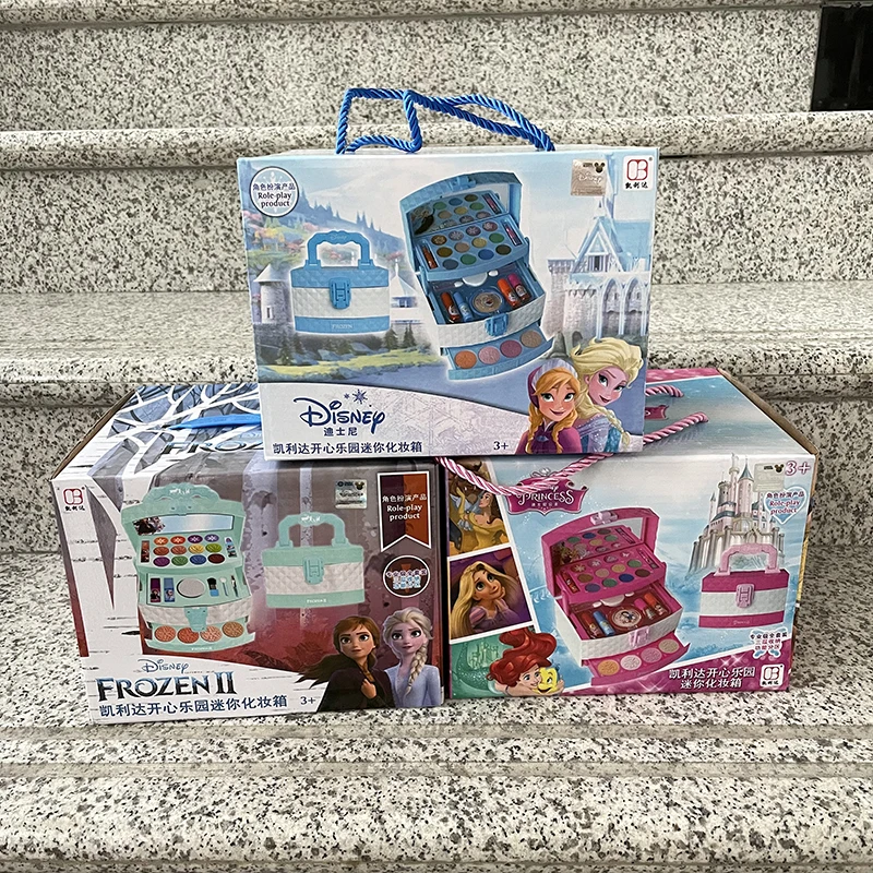 New Disney girls frozen 2 elsa anna princess real Makeup suitcase Toys ...