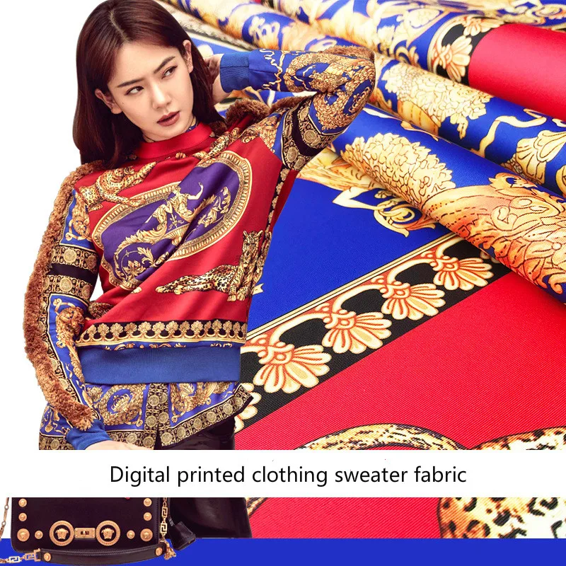 Tela-de-poli-ster-con-estampado-de-marca-de-moda-barroca-ropa ...