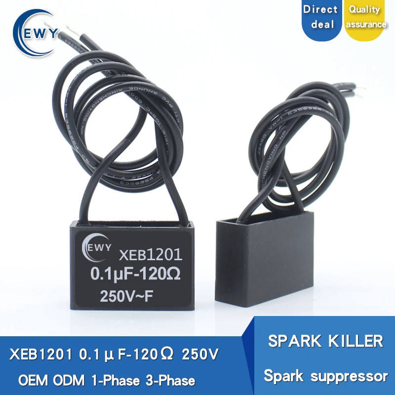 SPARK KILLER XEB1201 single phase spark quencher 0.1uF120R 250V Spark ...