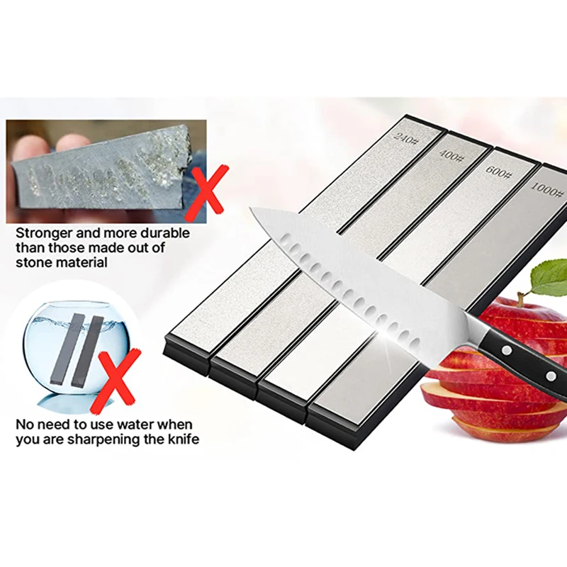 AIGUISEUR,Diamond 1500grit--Barre de pierre à aiguiser en diamant, aiguiseur de couteaux de ...