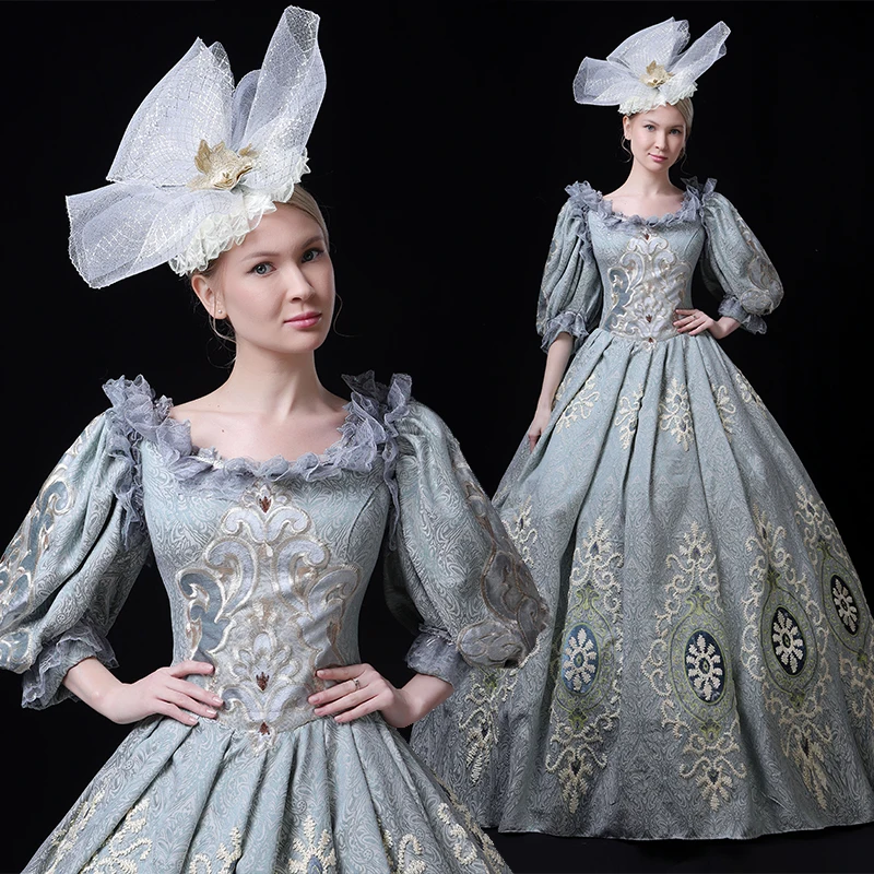 New-Customized-European-Style-Court-Clothes-Elegant-Retro-Lady-Party ...