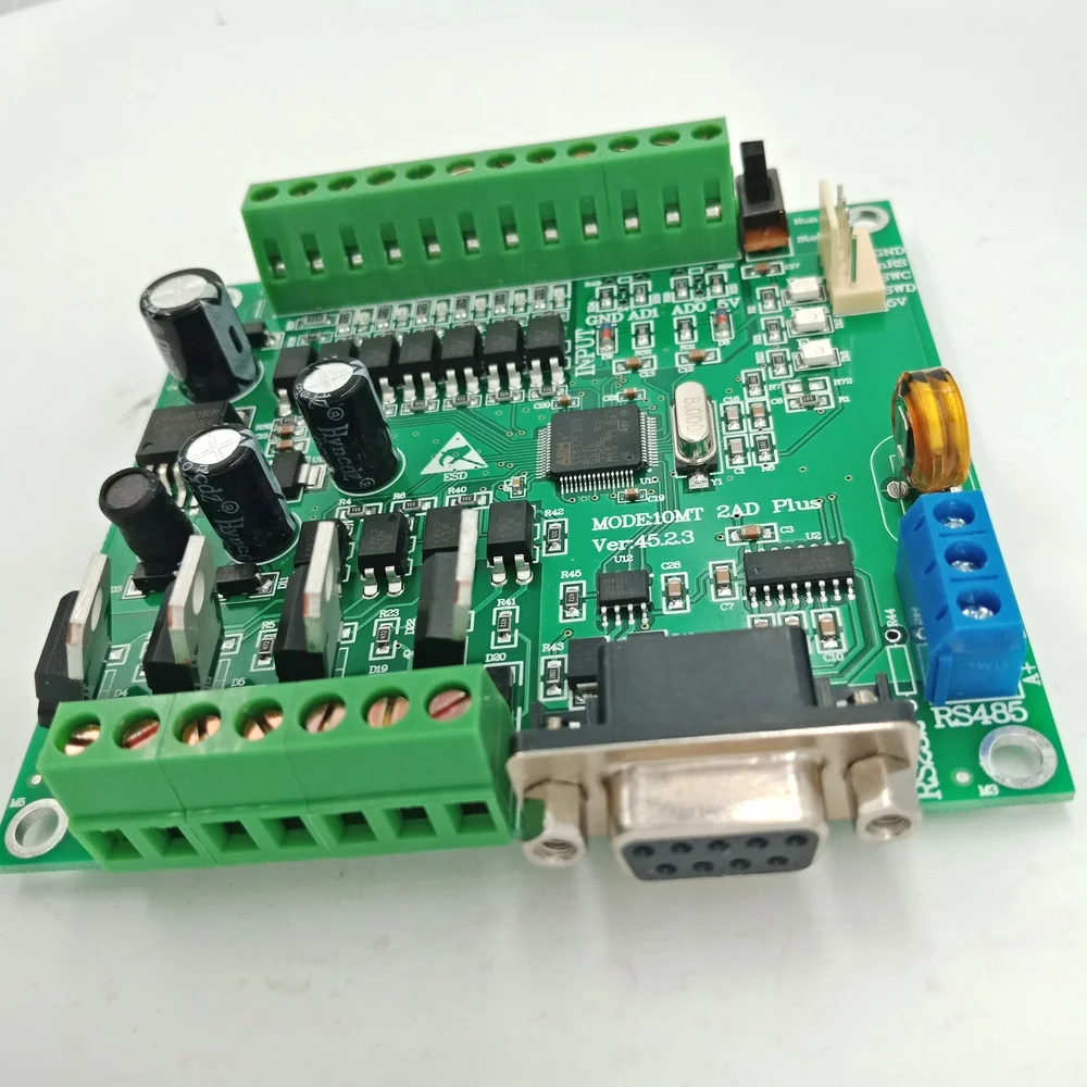 PLC FX2N 10MT STM32 MCU 6 input 4 transistor output 2 AD module 0 10v ...