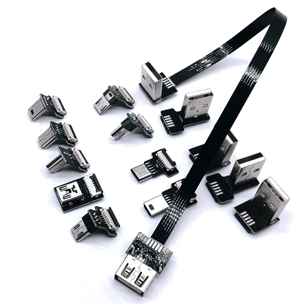 FFC-Micro-Mini-USB-FPV-Slim-Thin-Flat-Soft-flexible-FPC-charge-Cable ...