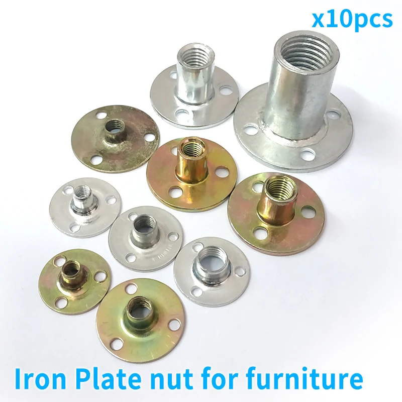 Iron Plate Nut, Furniture Nut, Lock Nut, Lock Nut Flange, Three-hole Nut M6 M8 M10 - Screws ...