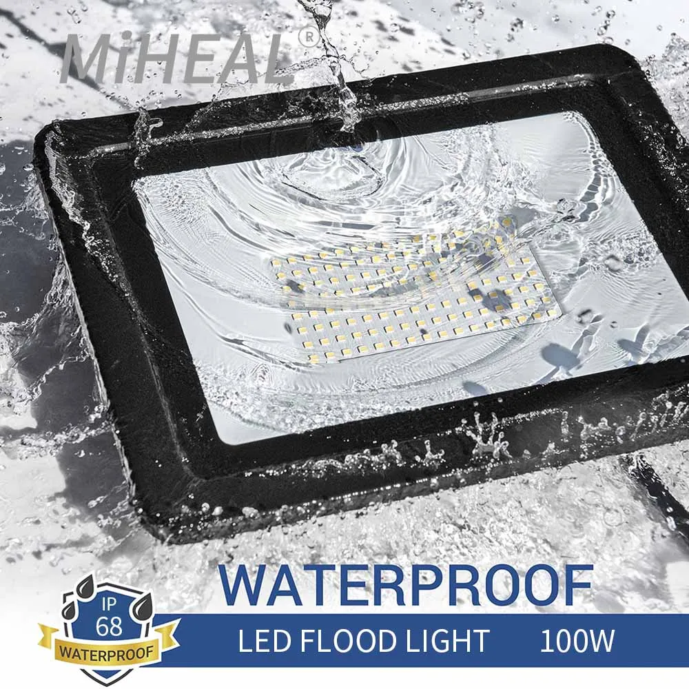 Reflector LED de 10W, 20W, 30W, 50W, 100W, 110V/220V, IP68, impermeable ...