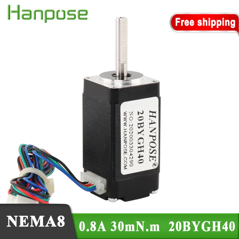 practical Nema8 mini Stepper Motor Nema 8 motor 20BYGH40 0.8A 30mN.m ...