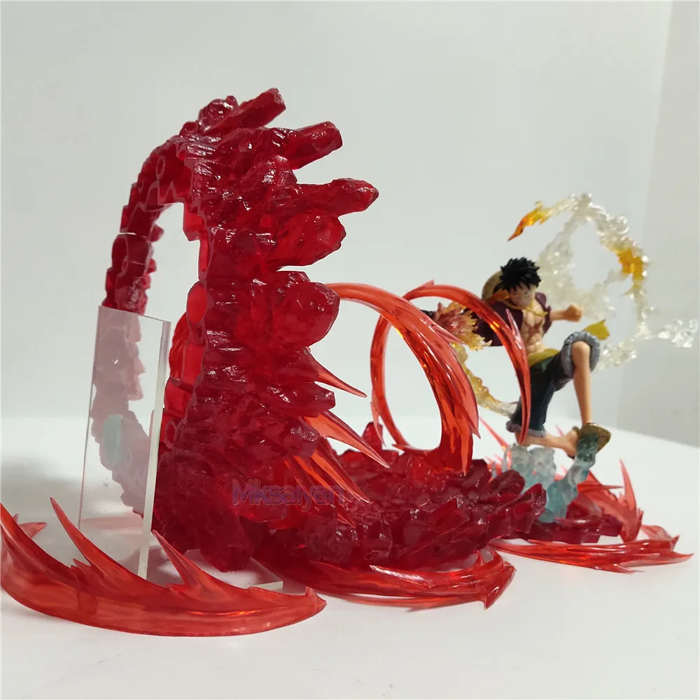 One Piece Luffy Figure Fire Scenes PVC Figurine Model Action Figure ...
