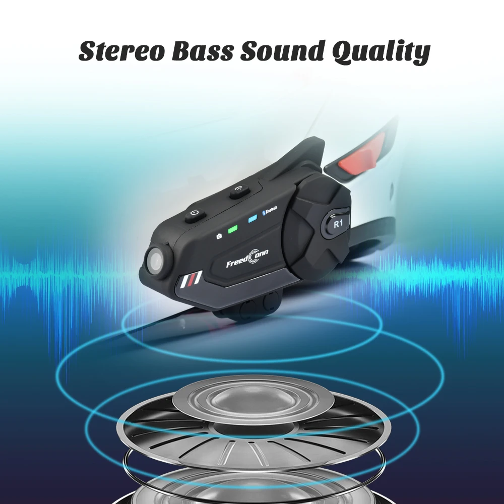 Купить Домофоны и замки Freedconn R1 Plus Motorcycle Intercom 1080P ...