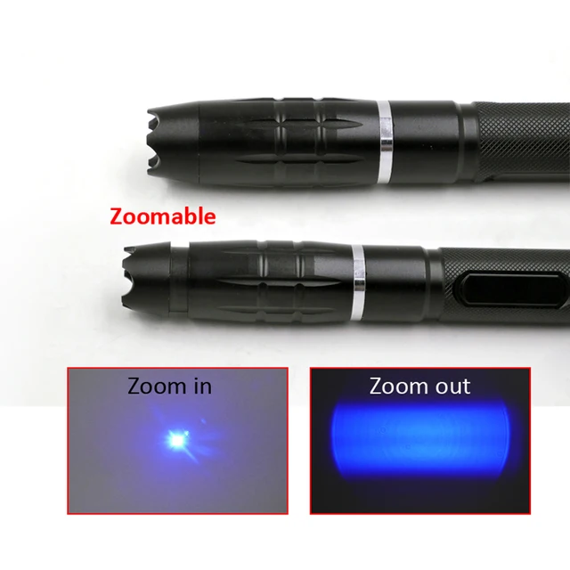 Burning High Power Laser Pointer Blue Lazer Torch Adjustable Focus ...