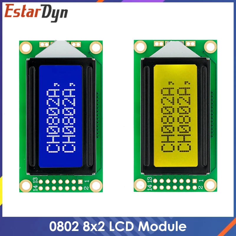 0802 Lcd 8x2 Character Lcd Display Module 5v Lcm Blue Backlight For ...