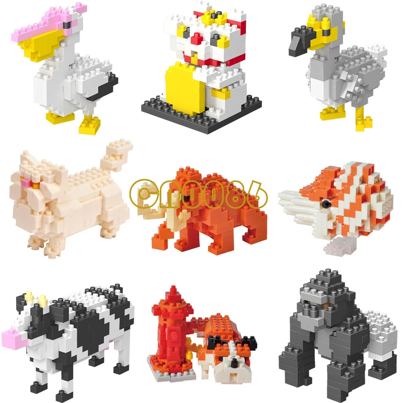 Wisehawk-Mini-Building-Blocks-Diamond-Animal-Model-Bag-Bricks-Dog-Cat ...