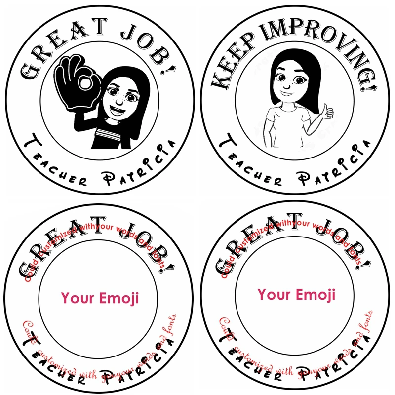 40mm Round Professional Personalized Stamps Custom Personal Name Stamp ...