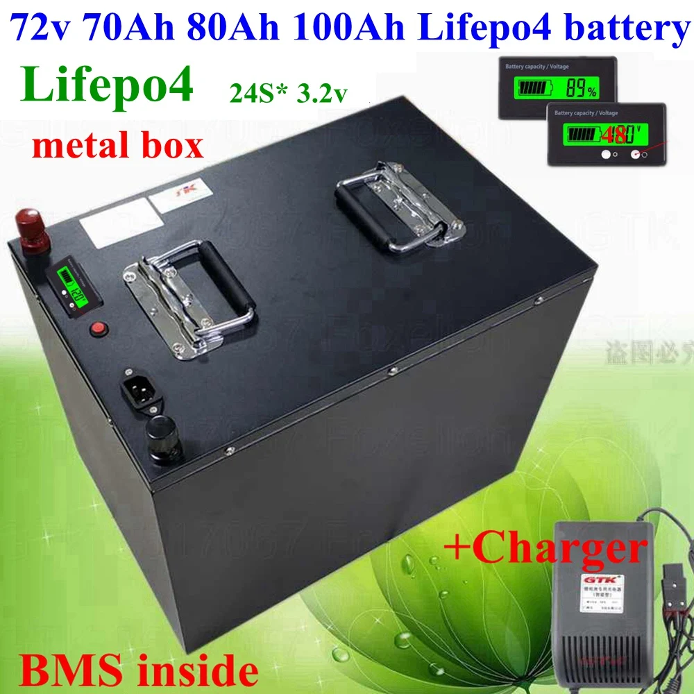 Lifepo4 72V 70Ah 80Ah 100Ah 120Ah แบตเตอรี่สกู๊ตเตอร์ไฟฟ้า72V 5000W ...