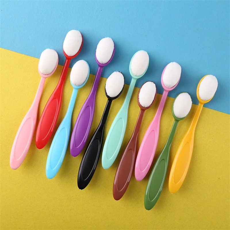 10pcs Colorful Smooth Brush Blending Brushes Drawing Painting Flat ...