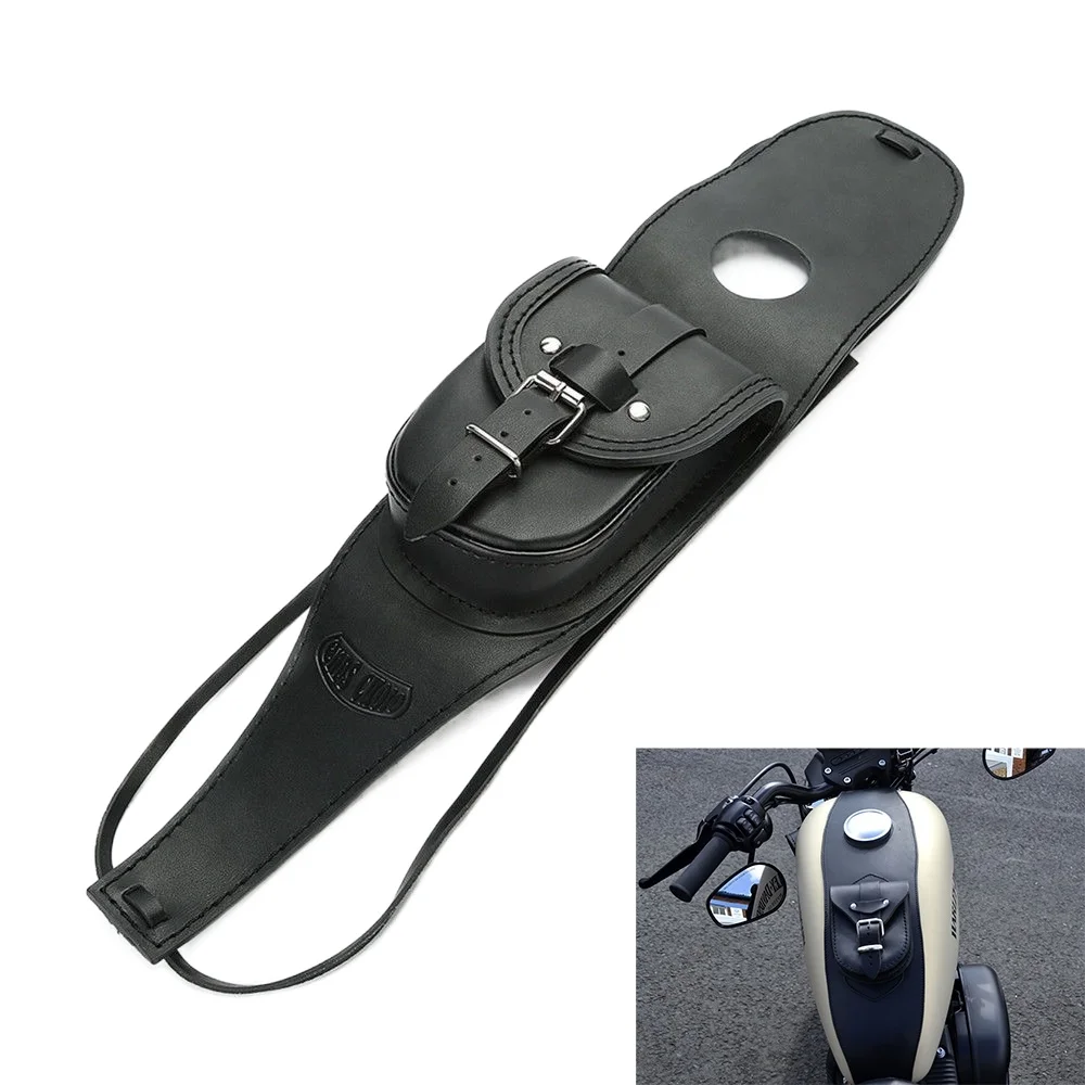LEATHER-TANK-Cover-Panel-Pad-Bib-Motorcycle-Accessories-For-HARLEY ...